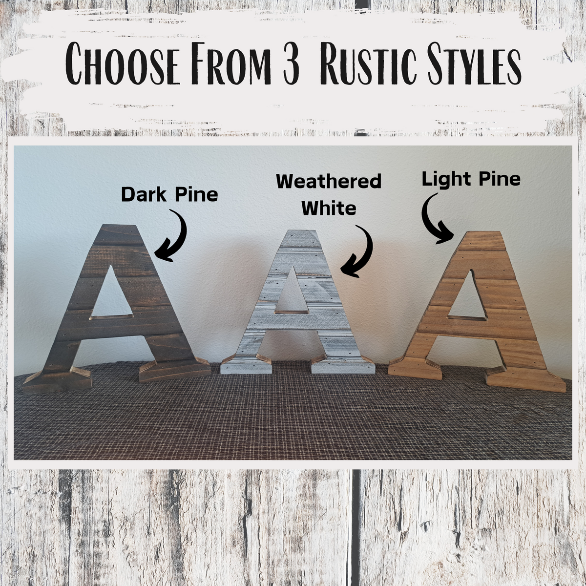 Farmhouse Wood Slat Letters - Light Pine – Rustic Brook Farm