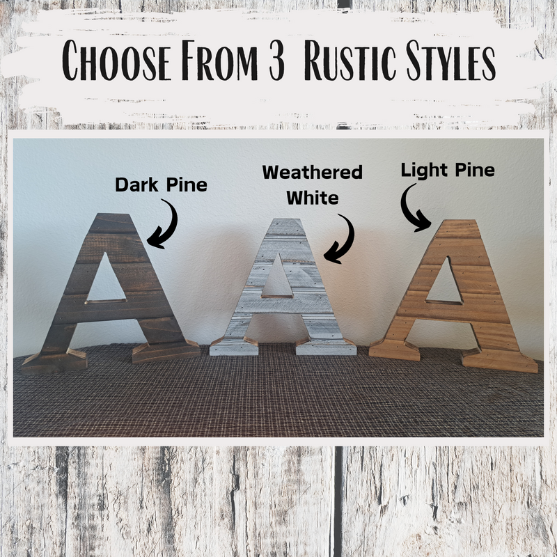 Farmhouse Wood Slat Letters - Light Pine – Rustic Brook Farm