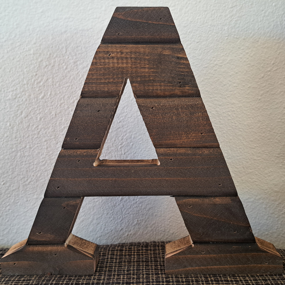 Farmhouse Wood Slat Letters - Dark Pine – Rustic Brook Farm
