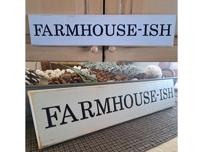 Farmhous-ish Carved Wooden Sign – Rustic Brook Farm